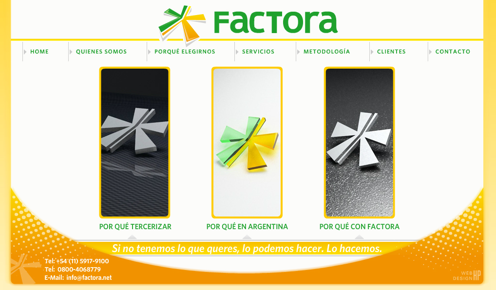 Factora / Trinario – sitios webs animados | Estudio DOXEL