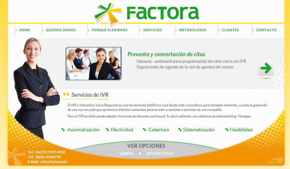 Factora / Trinario – sitios webs animados | Estudio DOXEL